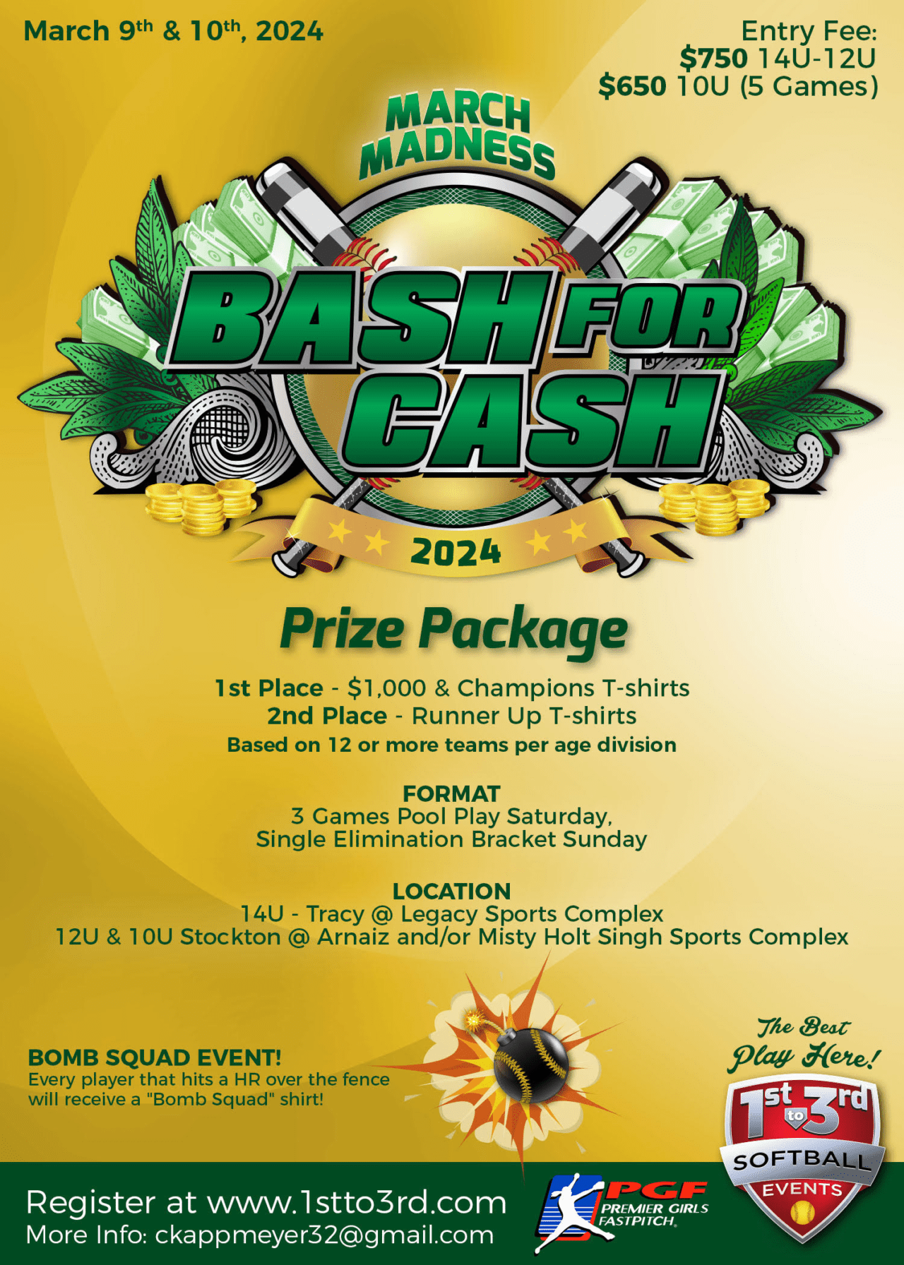 1ST TO 3RD Softball Events | Softball